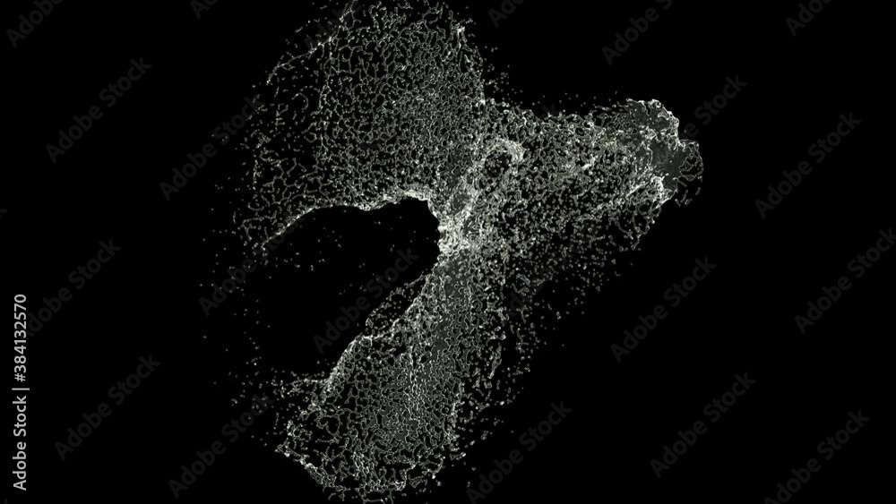 Water drops collide Wave flow splash 4k Stock Video | Adobe Stock