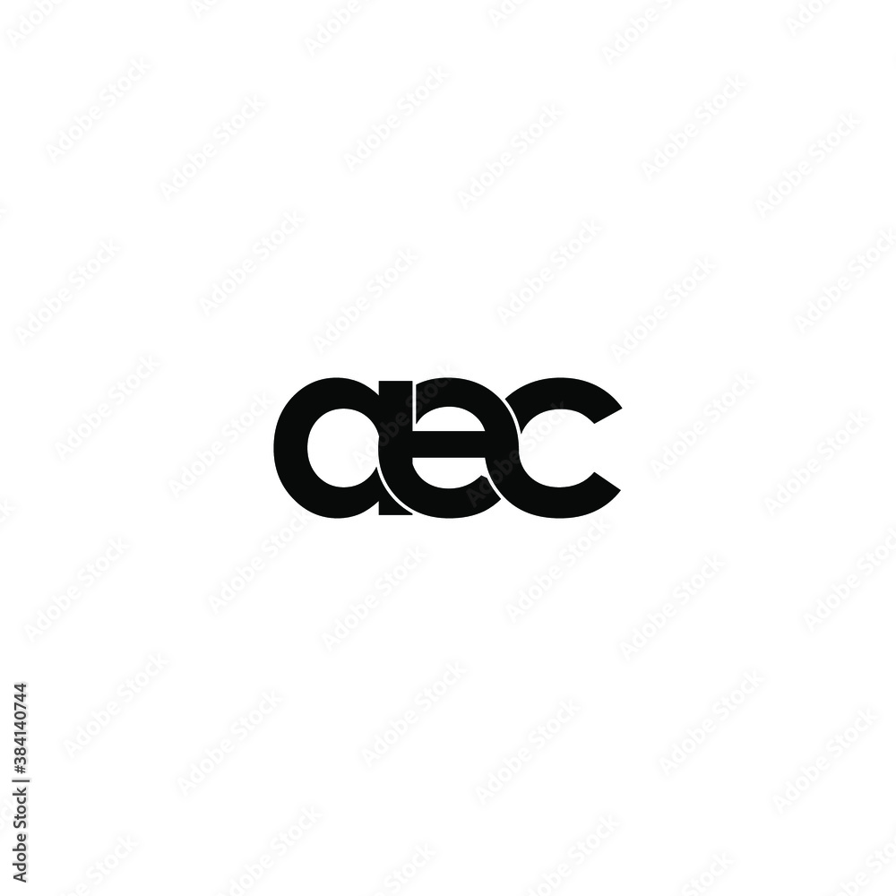 aec letter original monogram logo design Stock Vector | Adobe Stock