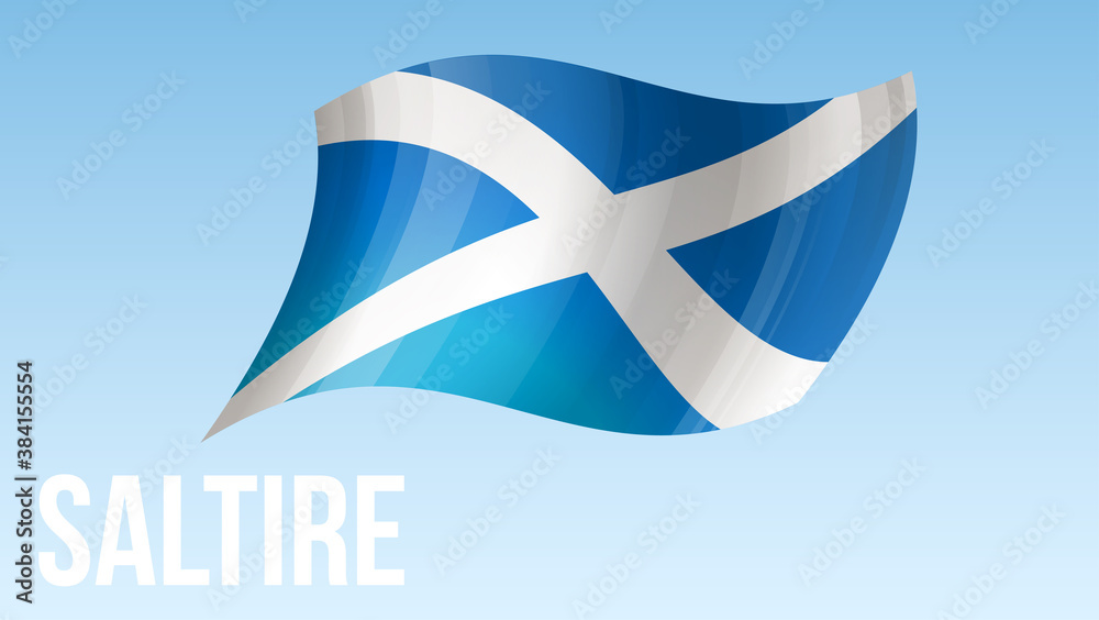 Scotland flag state symbol isolated on background national banner ...
