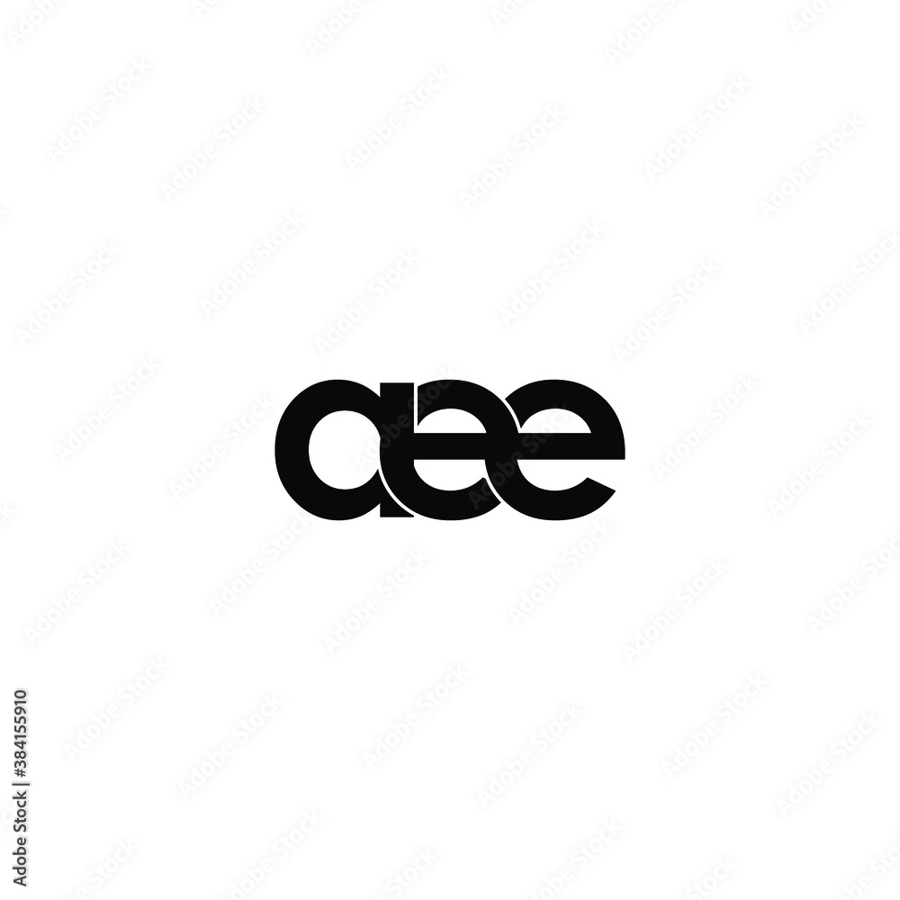 aee letter original monogram logo design Stock Vector | Adobe Stock