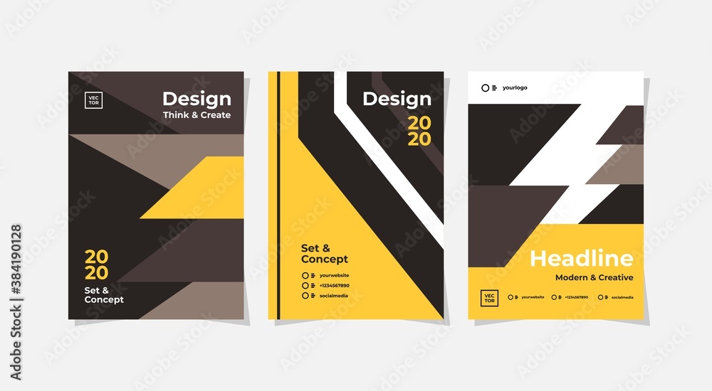 set of modern templates paper layout editable for your advertising ...