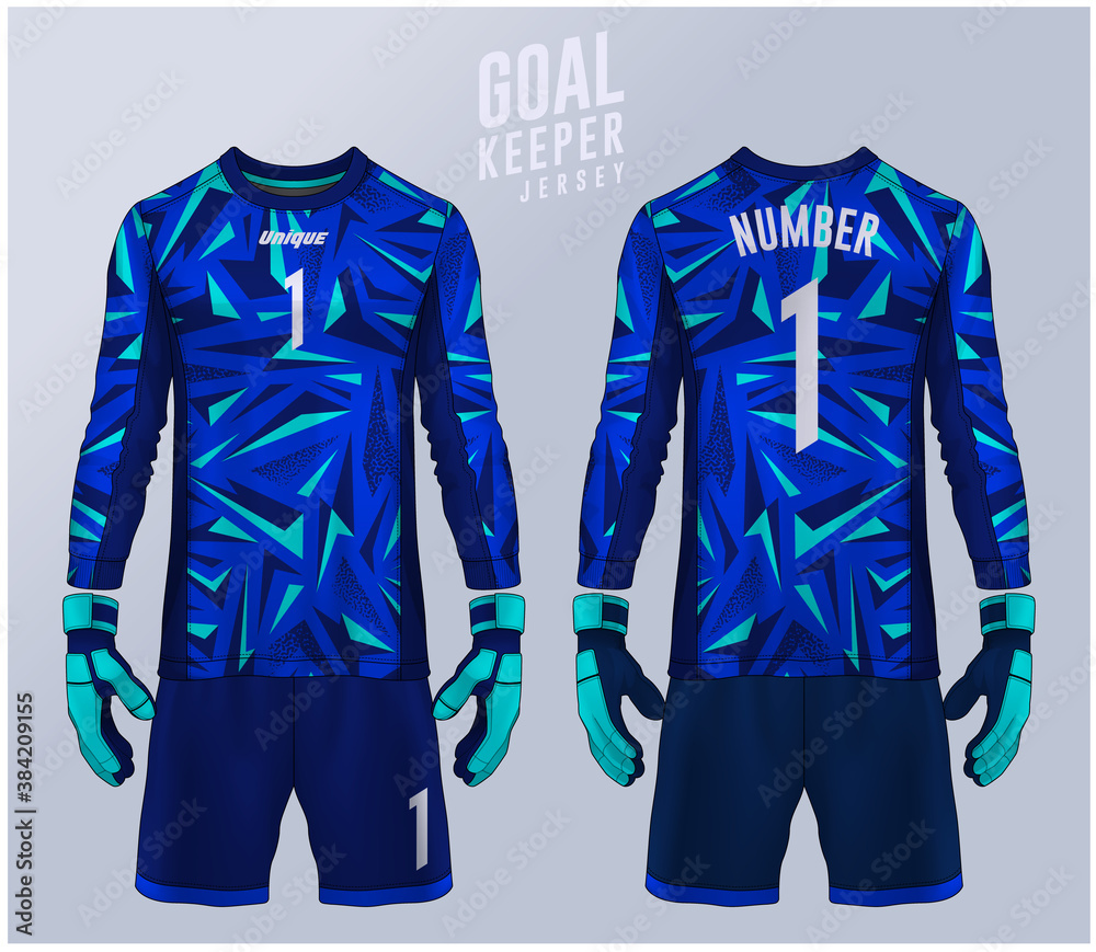 Goalkeeper jersey,t-shirt sport design template, Long sleeve soccer ...
