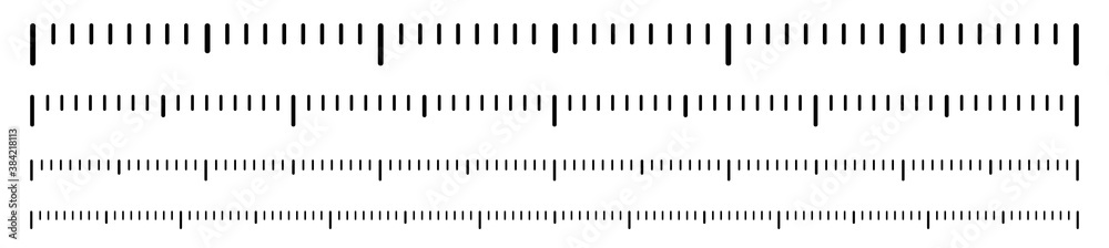 Ruler scale measure or vector length measurement scale chart Stock ...
