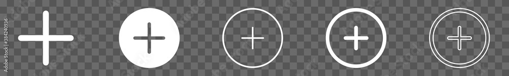 Add Plus Icon White | Addition Buttons | Positive Symbol | Additional ...