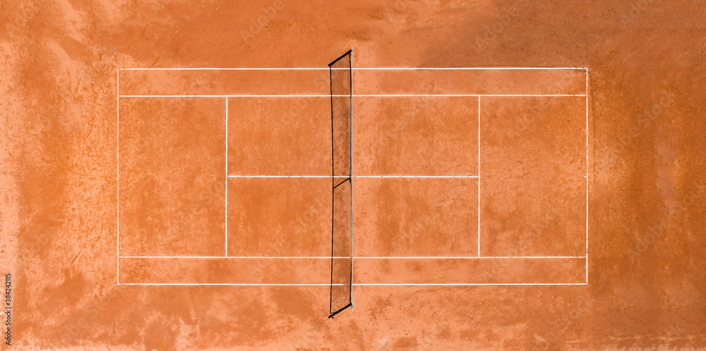 Fotografia do Stock: View from above, aerial view of an empty clay ...