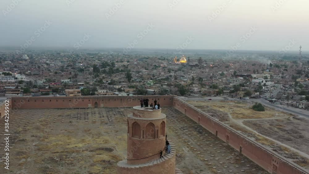 Video Stock The Great Mosque of Samarra was commissioned in 848 and ...