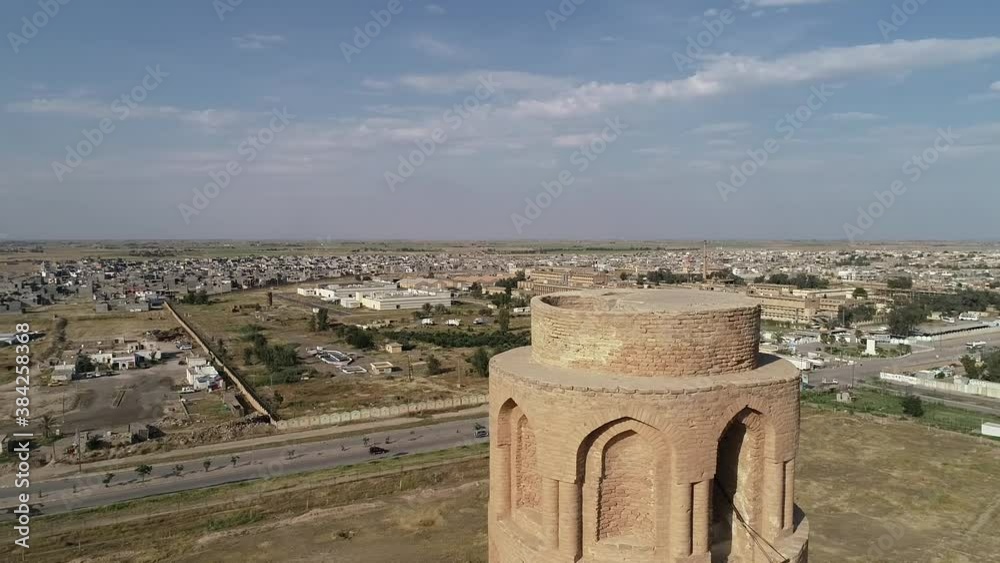 The Great Mosque of Samarra was commissioned in 848 and completed its ...