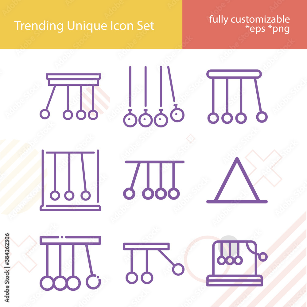 Simple set of inertia related lineal icons. Stock Vector | Adobe Stock