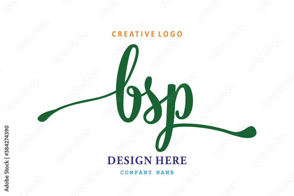 pharmacy logo composition of the letter BSP is simple, easy to ...
