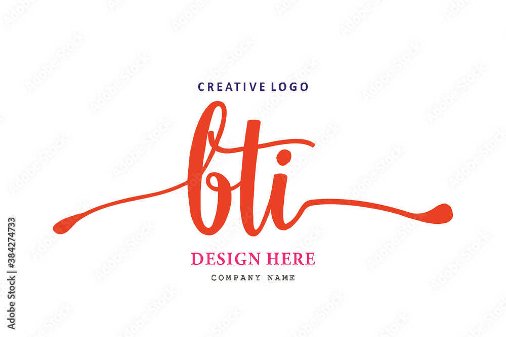 pharmacy logo composition of the letter BTI is simple, easy to ...