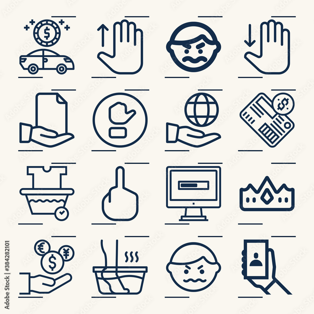 Simple set of loaded related lineal icons. Stock Vector | Adobe Stock