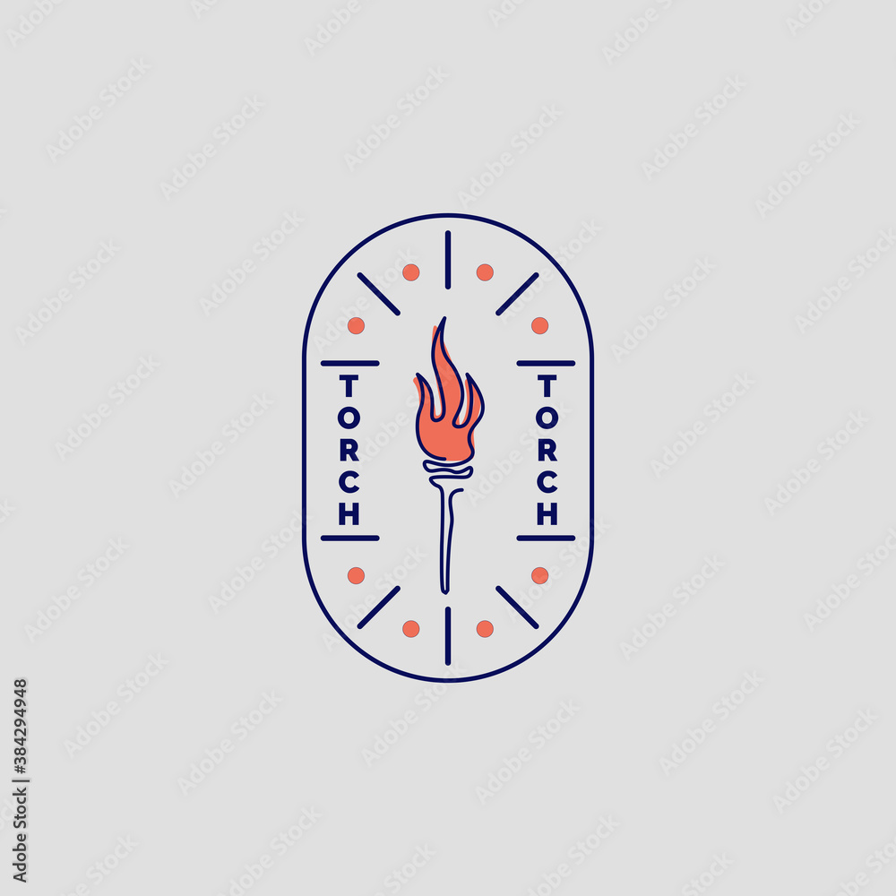 simple torch logo vector Stock Vector | Adobe Stock