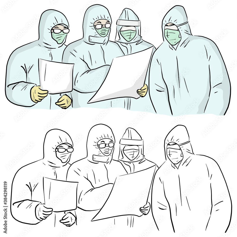 doctor in ppe suit holding corona or covid-19 virus laboratory report ...