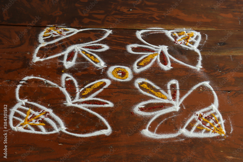 Rangoli in india mainly Southern part of India during Sankranthi,Pongal ...