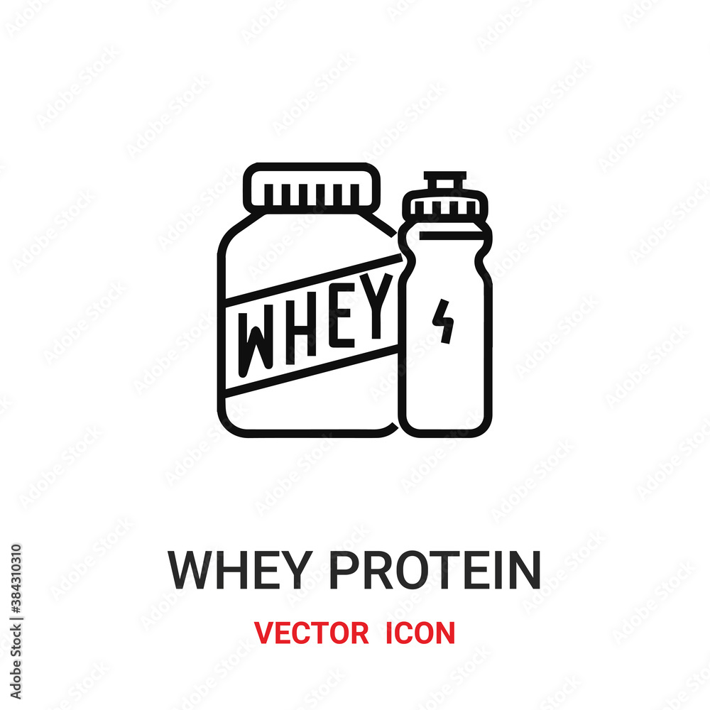 whey protein icon vector symbol. whey protein symbol icon vector for ...