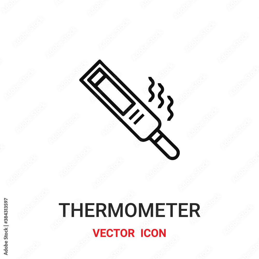 thermometer icon vector symbol. thermometer symbol icon vector for your ...