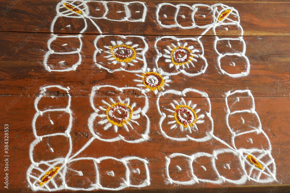 Rangoli in india mainly Southern part of India during Sankranthi,Pongal ...
