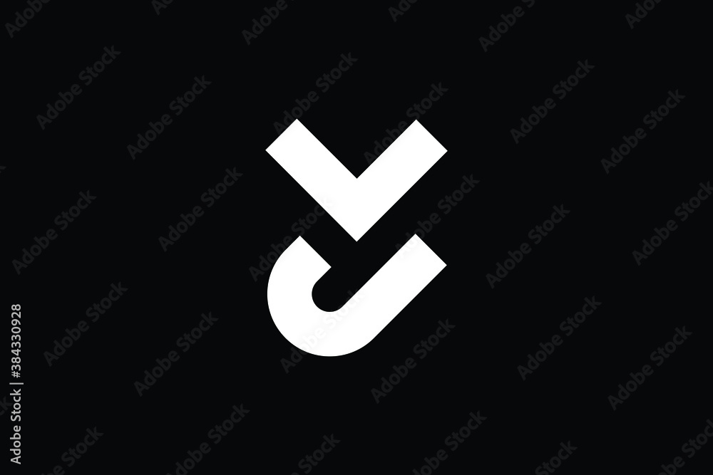 Minimal Innovative Initial YJ logo and JY logo. Letter YJ JY VJ JV ...