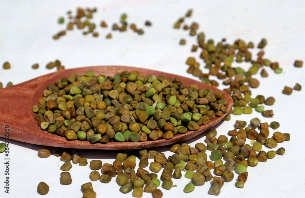 Grass Pea Seeds or Blue Sweet Pea in a Wooden Ladle, Also Known as ...