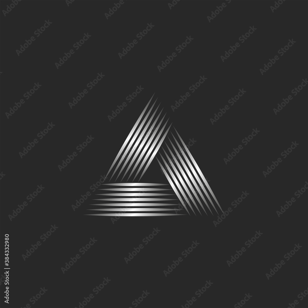 Two triangle logo creative graphic design, infinity shape from thin ...