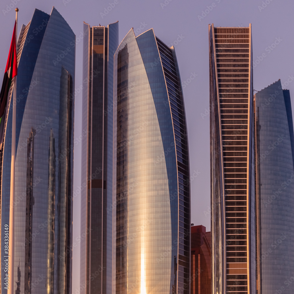 Abu Dhabi , UAE - 10 october 2020 : Capital City of United Arab ...