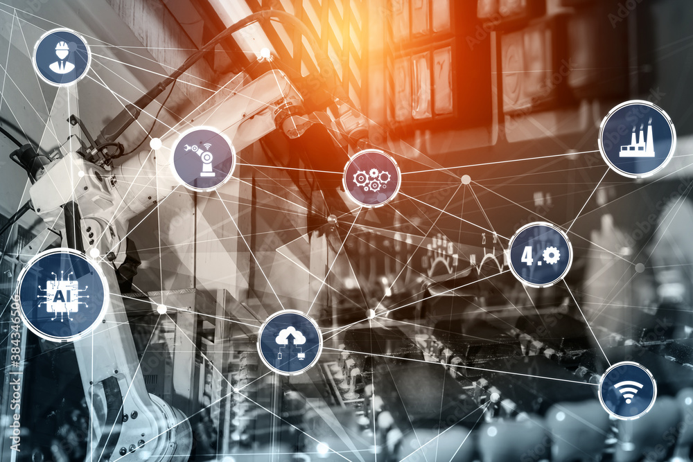 Industry 4.0 technology concept - Smart factory for fourth industrial ...