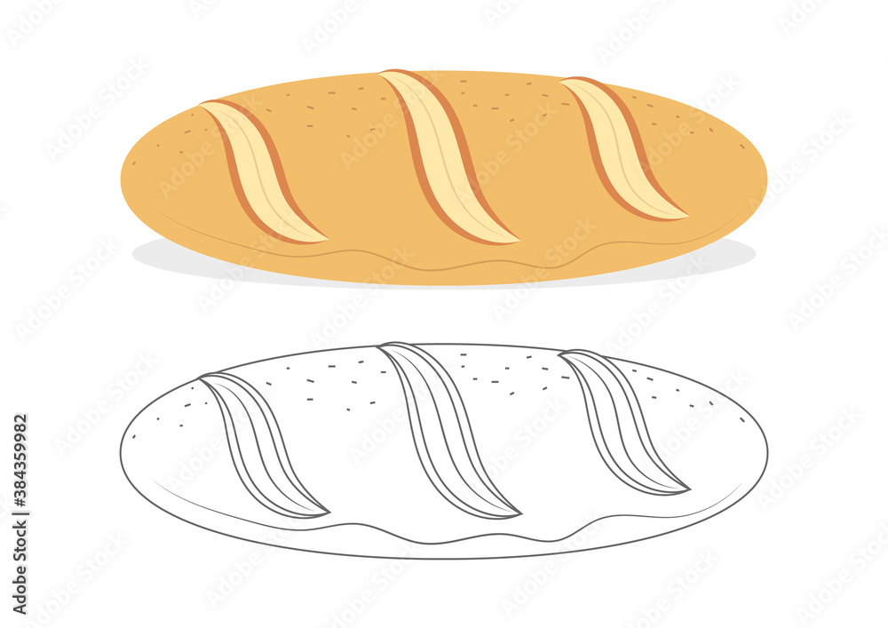 French Bread Coloring Page