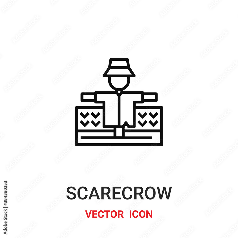 scarecrow icon vector symbol. scarecrow symbol icon vector for your ...