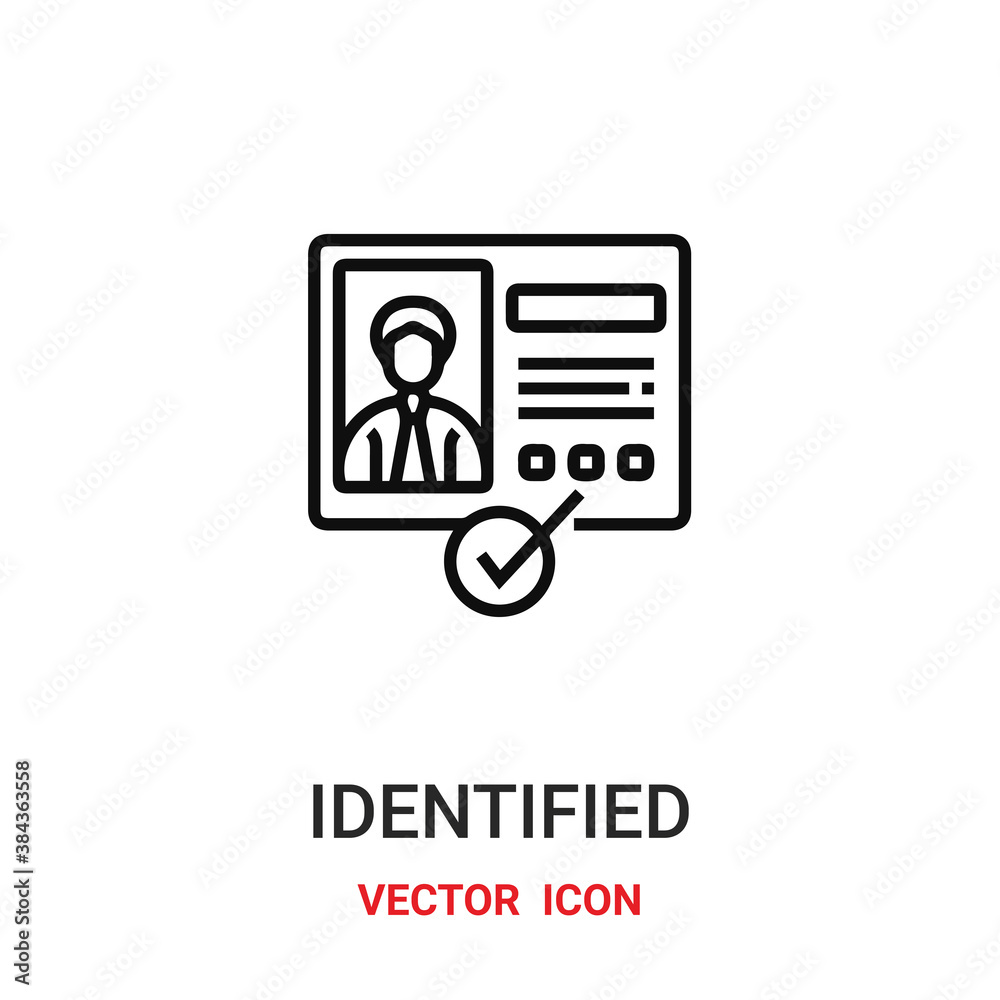 Identify vector icon. Modern, simple flat vector illustration for ...