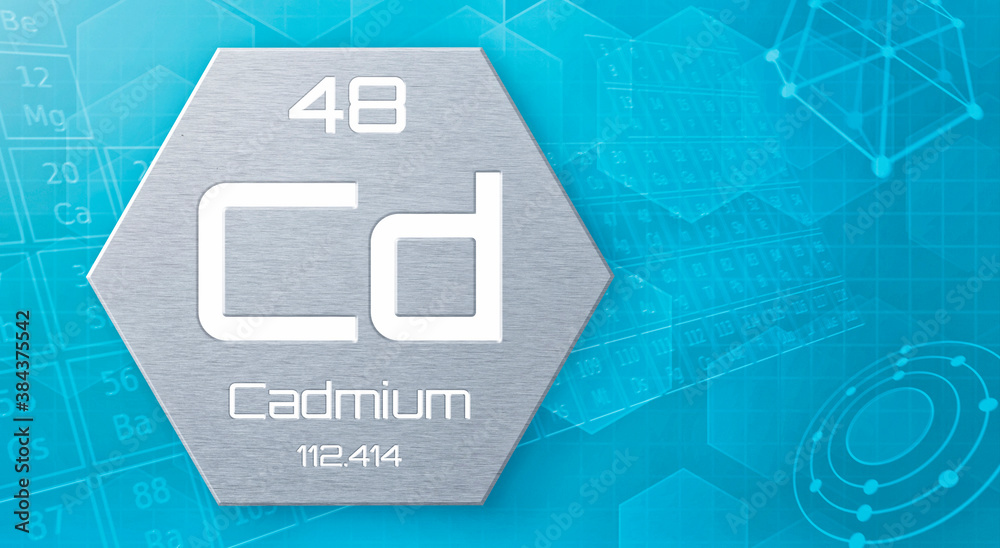 Chemical element of the periodic table - Cadmium Stock Illustration ...