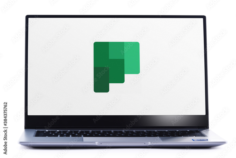 Laptop Computer Displaying Logo Of Microsoft Planner Stock Photo Laptop Computer Displaying Logo Of Microsoft Planner Stock Photo