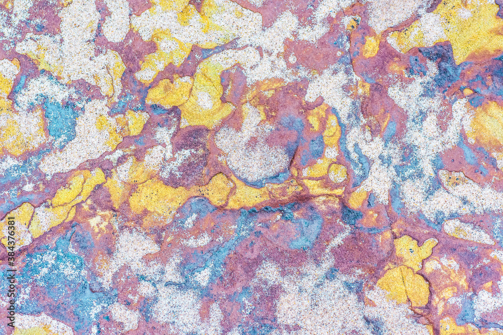 Sedimentary rocks - colourful rock layers formed through cementation ...