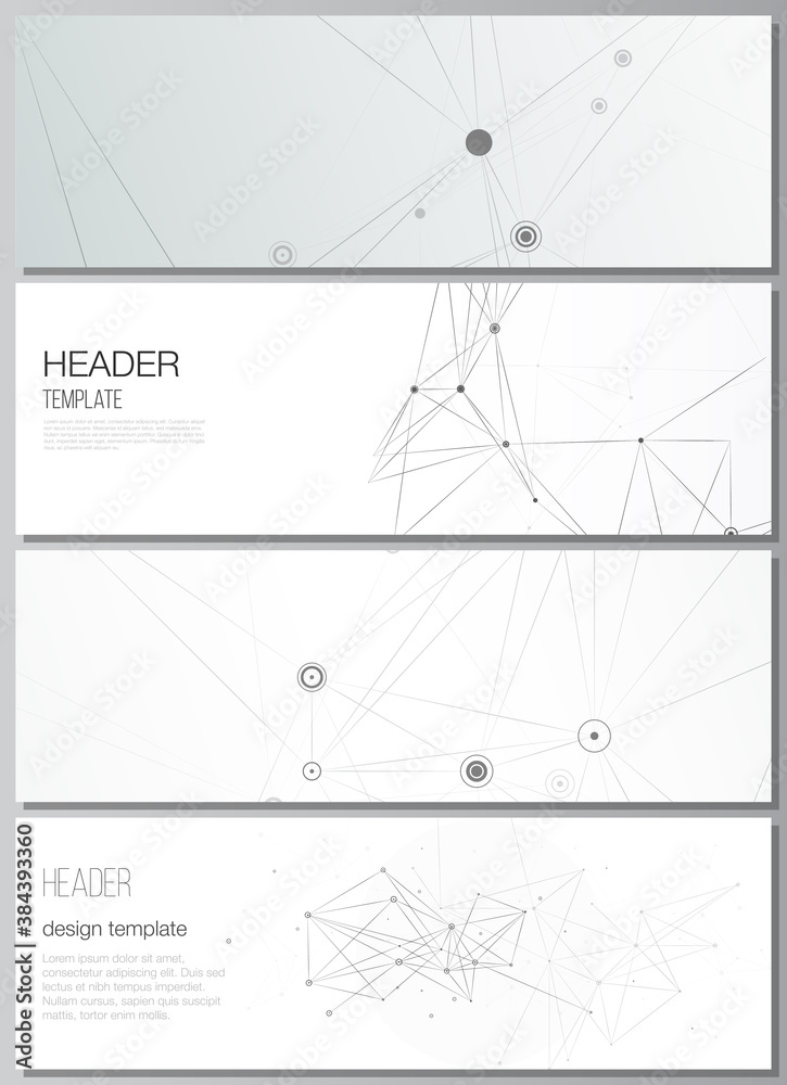 Vector layout of headers, banner templates for website footer design ...