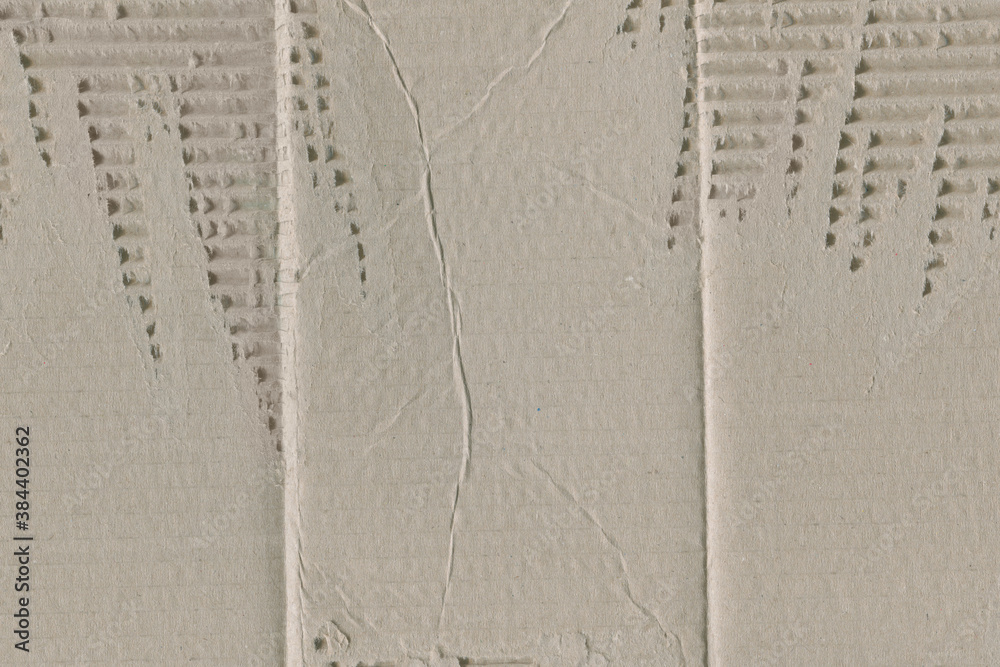 Close up of a light brown vintage rough sheet of carton. Cardboard ...