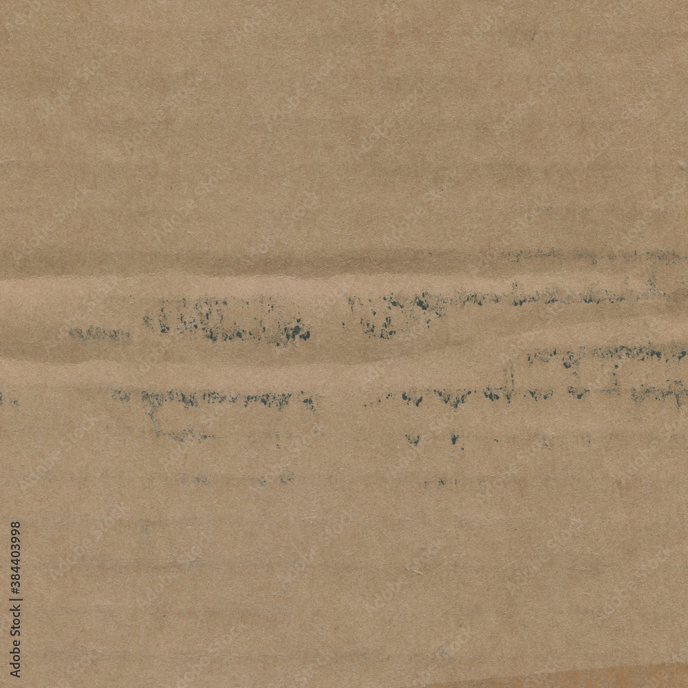 Close up of a light brown vintage rough sheet of carton. Cardboard ...