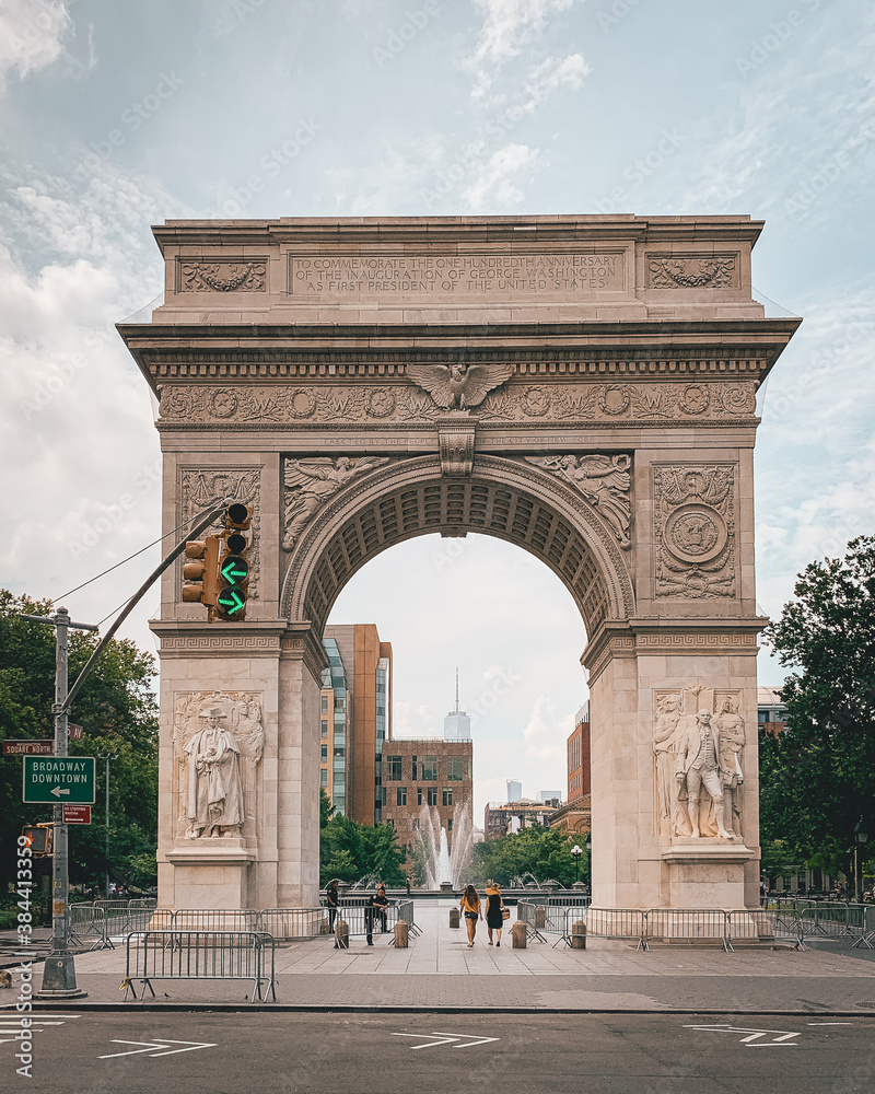 Arch at Washington Square Park in Manhattan, New York City Stock Photo ...