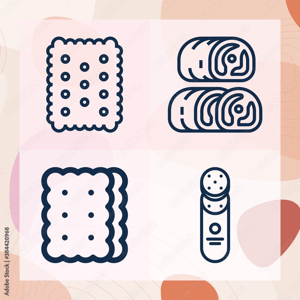Simple set of appetizer related lineal icons Stock Vector | Adobe Stock