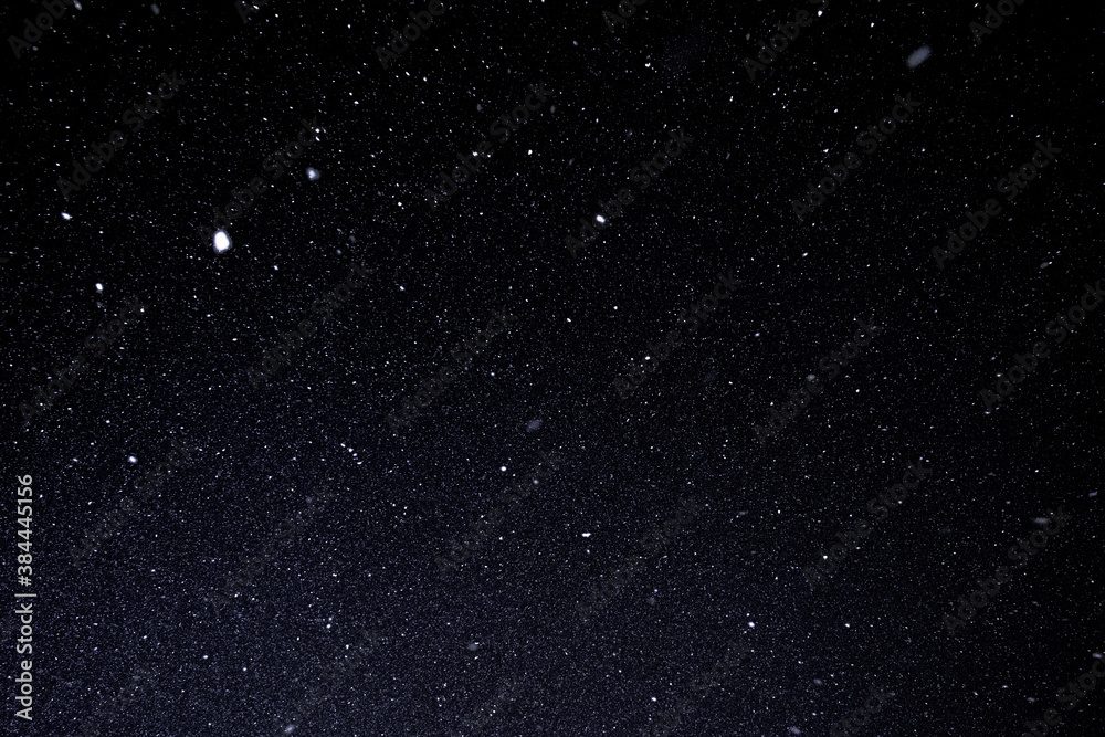 Snow fall. Night sky. Stock Photo | Adobe Stock