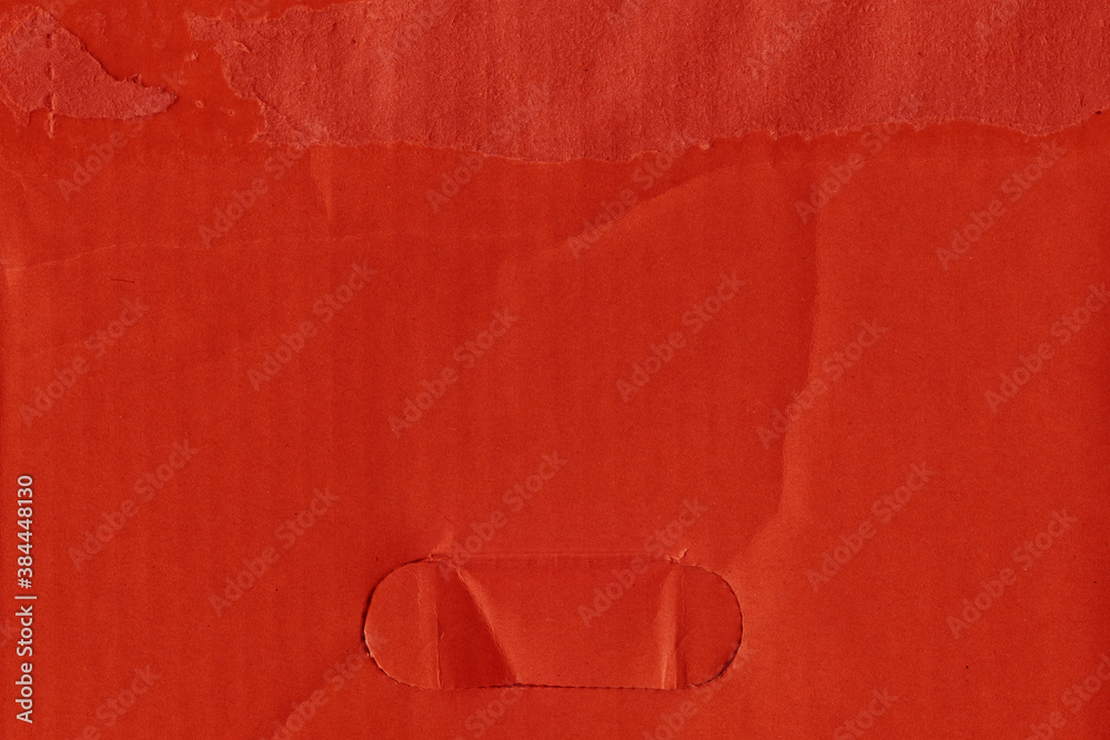 A red vintage rough sheet of carton. Recycled environmentally friendly ...