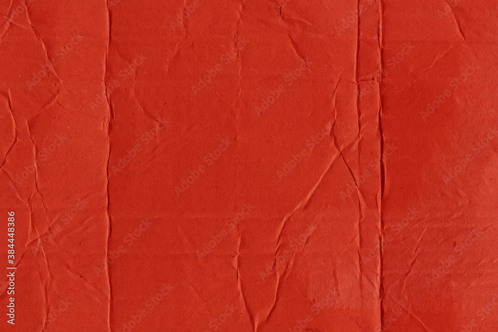 A red vintage rough sheet of carton. Recycled environmentally friendly ...