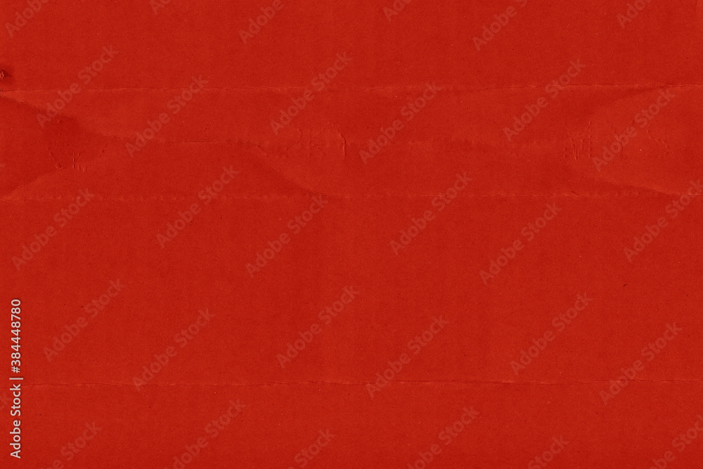 A red vintage rough sheet of carton. Recycled environmentally friendly ...