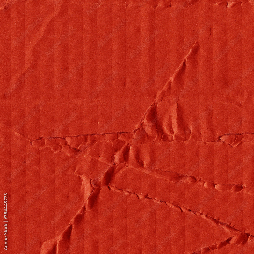 A red vintage rough sheet of carton. Recycled environmentally friendly ...