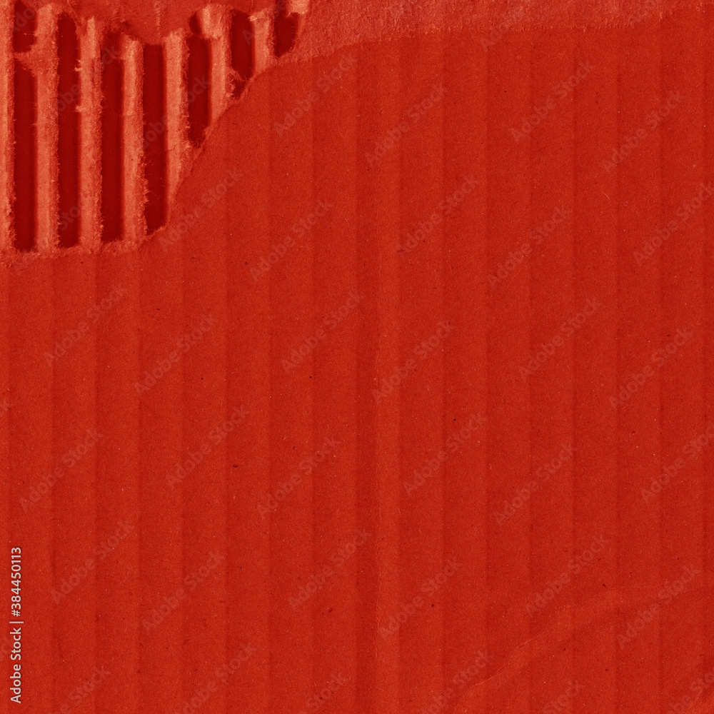 A red vintage rough sheet of carton. Recycled environmentally friendly ...