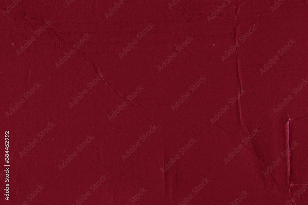 A red vintage rough sheet of carton. Recycled environmentally friendly ...