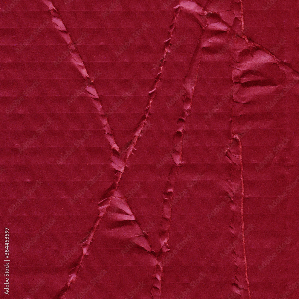 A red vintage rough sheet of carton. Recycled environmentally friendly ...