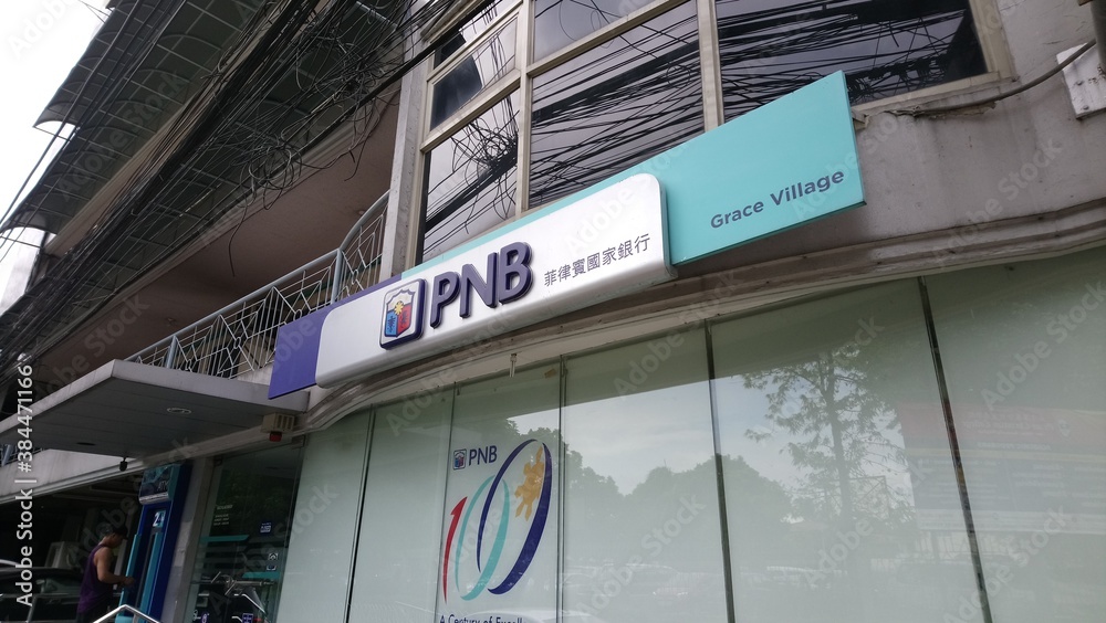 Philippine National Bank Grace village branch facade in the Philippines ...