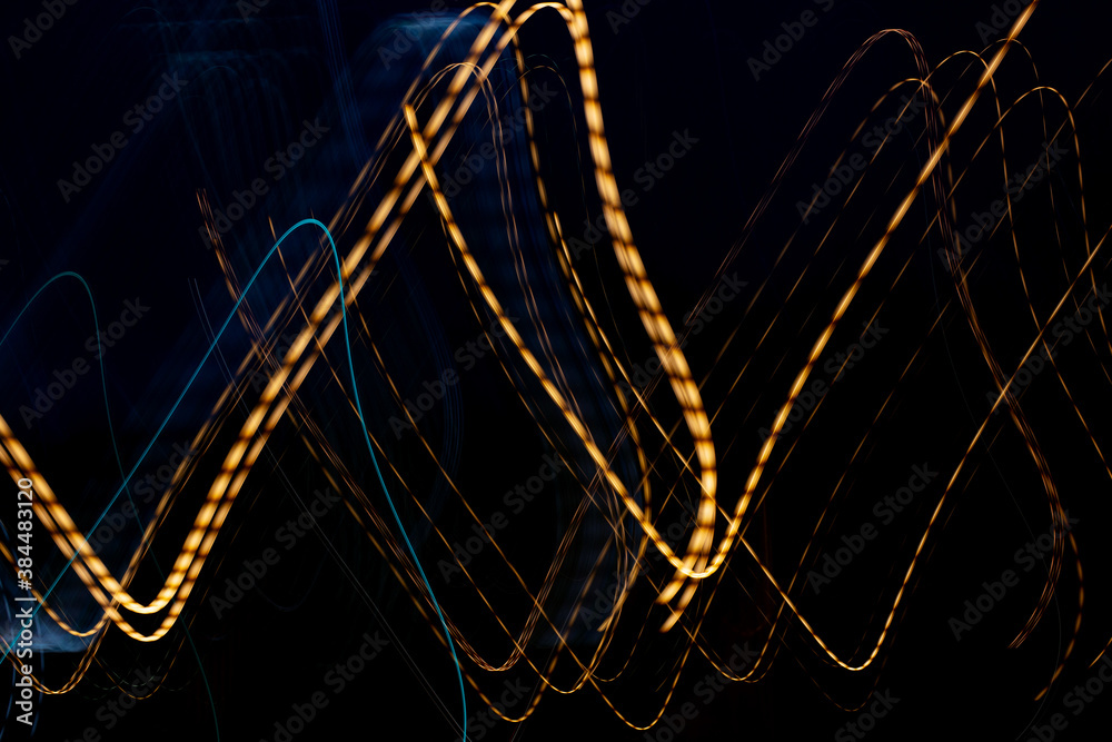 Long camera exposures of artificial light sources at night Stock Photo ...