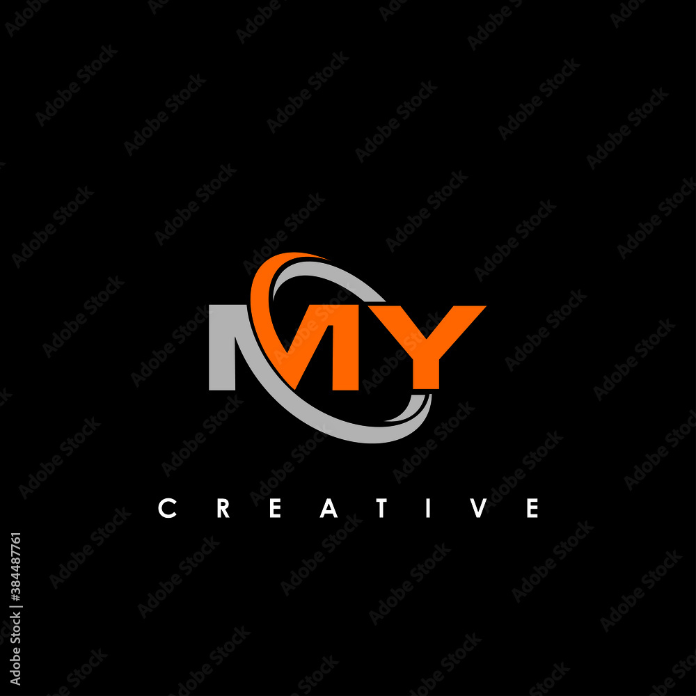 MY logo design template vector illustration Stock Vector | Adobe Stock