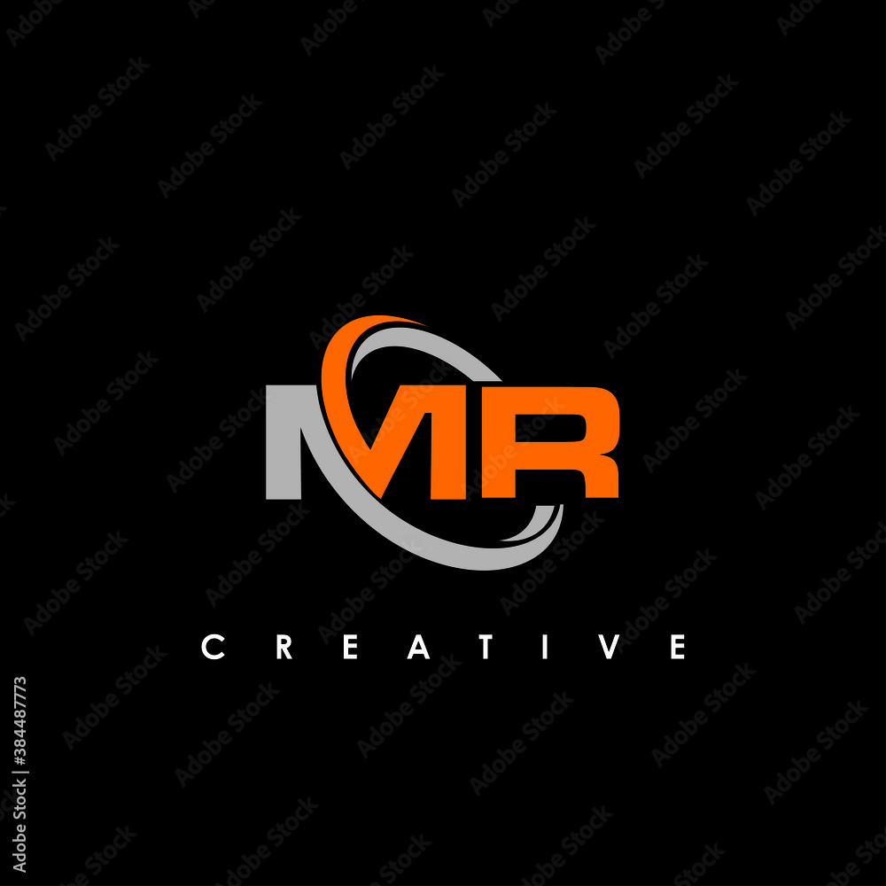MR logo design template vector illustration Stock Vector | Adobe Stock