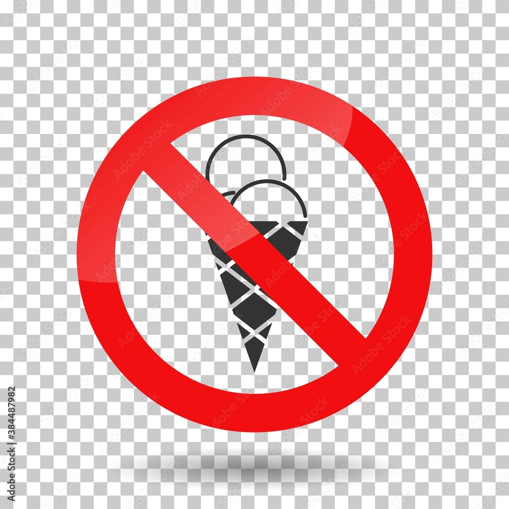 No ice symbol, No ice cream vector. Ice prohibited Stock Vector | Adobe ...